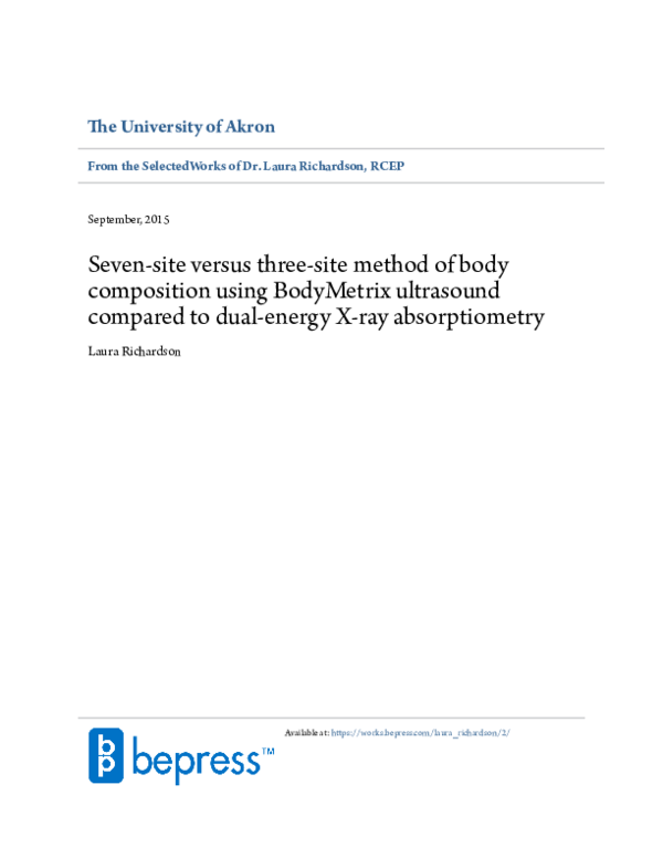 (PDF) Seven-site versus three-site method of body composition using ...