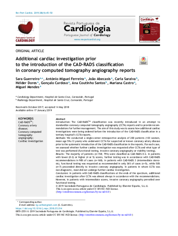 (PDF) Additional cardiac investigation prior to the introduction of the ...