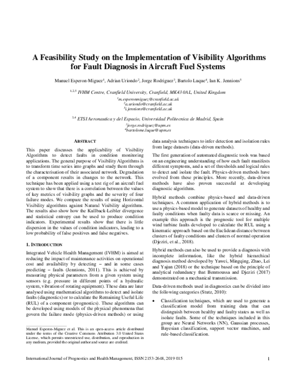 (PDF) A Feasibility Study on the Implementation of Visibility Algorithms for Fault Diagnosis in ...
