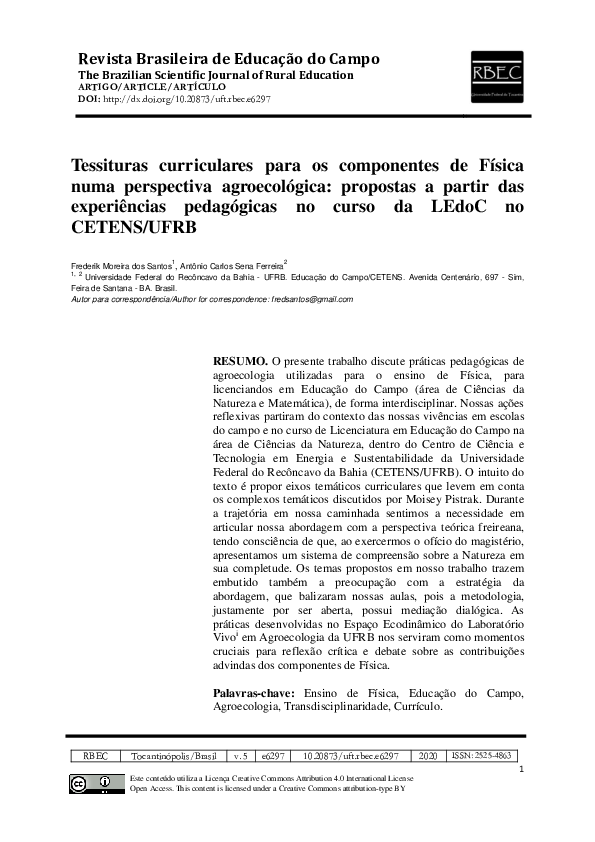 (PDF) Tessituras curriculares para os componentes de Física numa ...