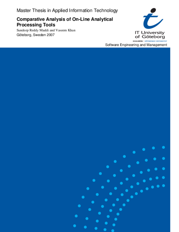 (PDF) Comparative Analysis of On-Line Analytical Processing Tools