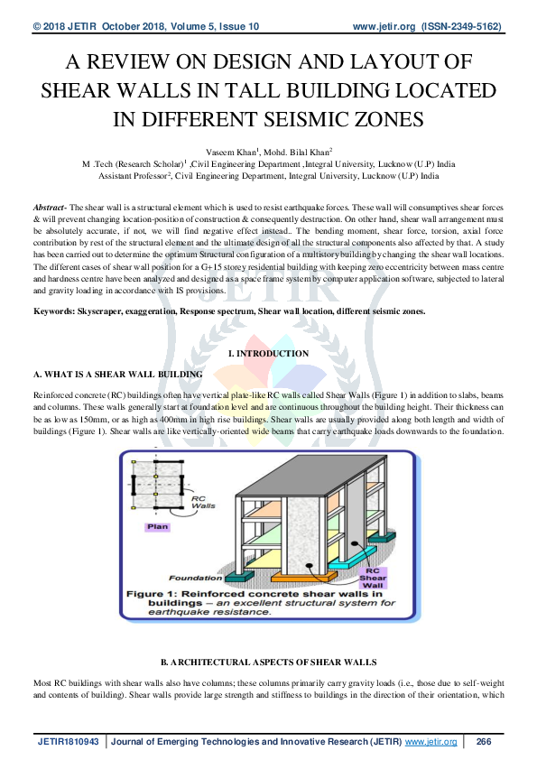 (PDF) A Review on Design and Layout of Shear Walls in Tall Building ...