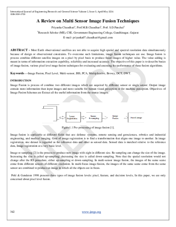 (PDF) A Review on Multi Sensor Image Fusion Techniques