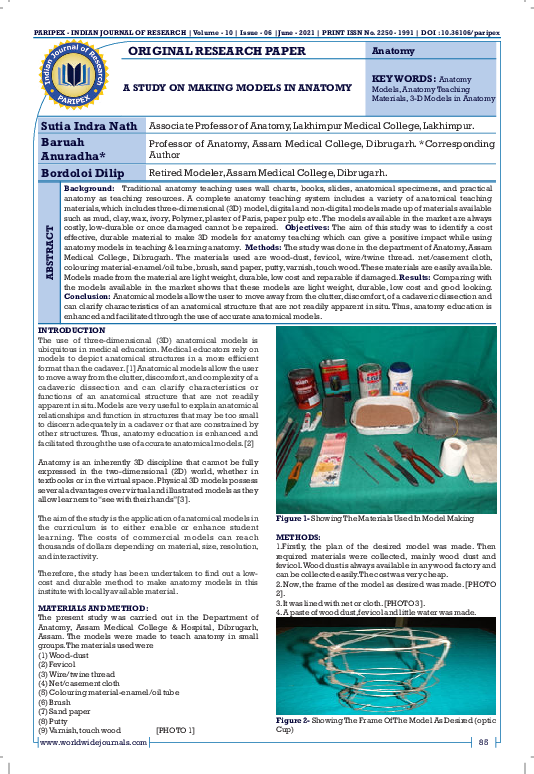 (PDF) A Study on Making Models in Anatomy