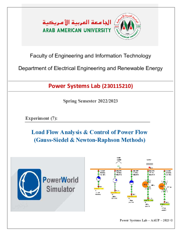 (PDF) Load Flow Analysis & Control of Power Flow