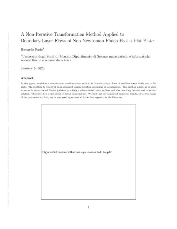 A Non-Iterative Transformation Method Applied to Boundary-Layer Flows of Non-Newtonian Fluids ...