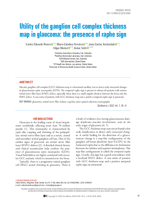 (PDF) Utility of the ganglion cell complex thickness map in glaucoma ...