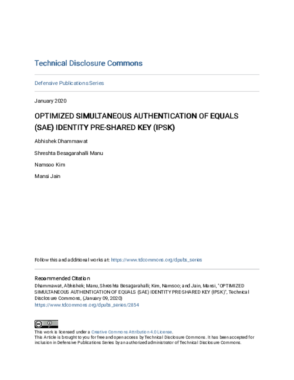 (PDF) Optimized Simultaneous Authentication of Equals (Sae) Identity ...