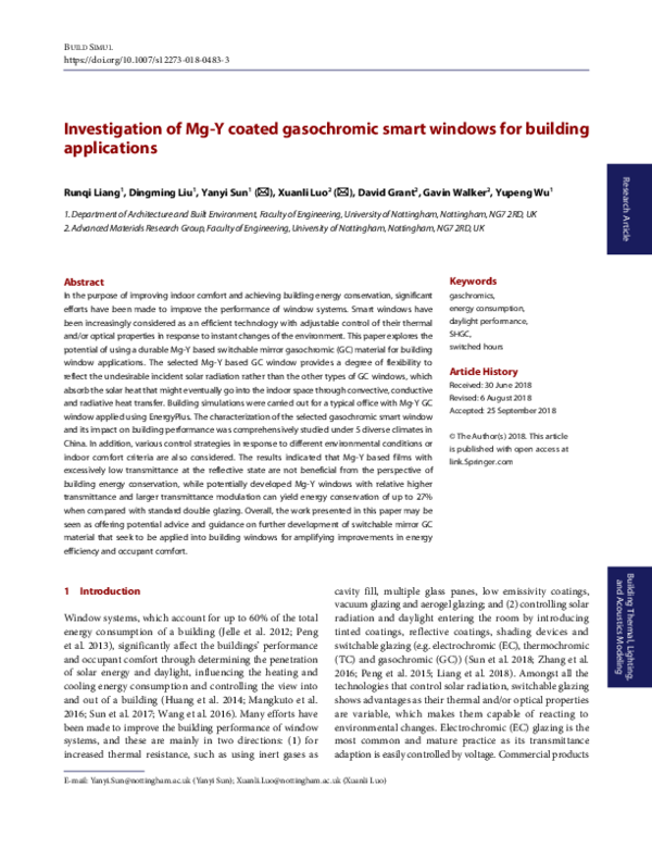 (PDF) Investigation of Mg-Y coated gasochromic smart windows for ...