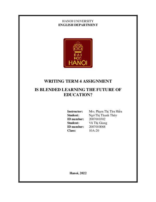 (PDF) Is blended learning the future of education