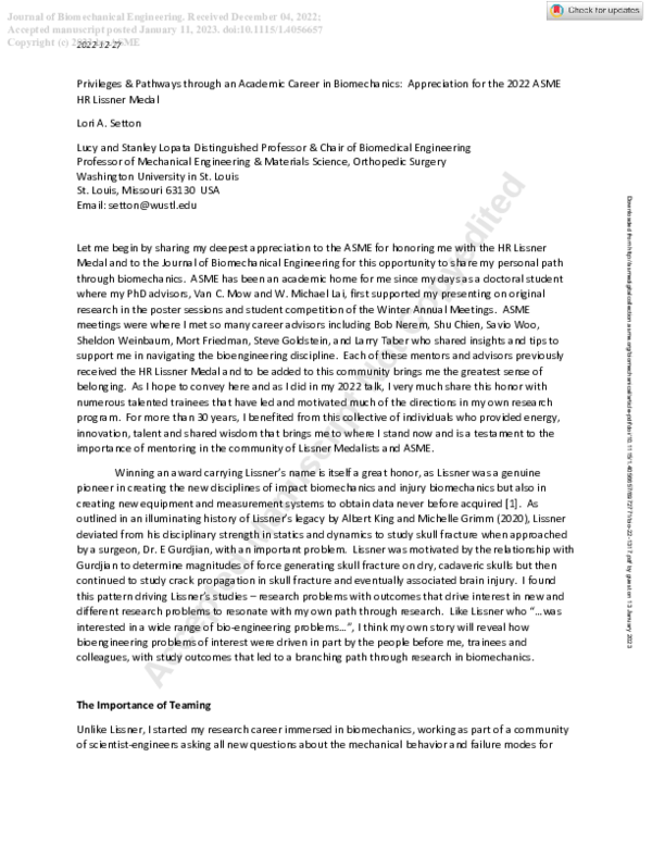 (PDF) Privileges and Pathways Through an Academic Career in ...