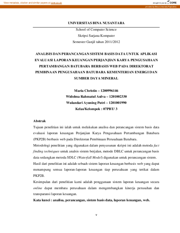 (PDF) Analisis Dan Perancangan Sistem Basis Data Untuk Pembelian, Penjualan Dan Persediaan Pada ...