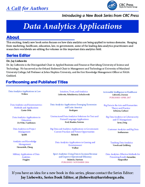 (PDF) Data Analytics Applications
