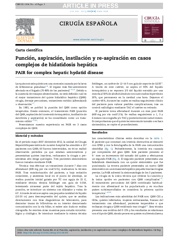(PDF) Punción, aspiración, instilación y re-aspiración en casos ...