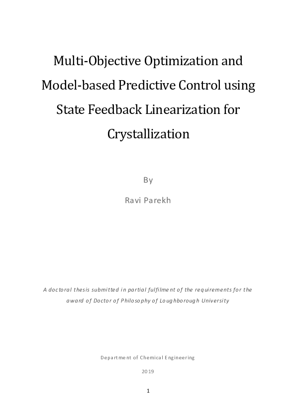 (PDF) Multi-objective optimization and model-based predictive control using state feedback ...