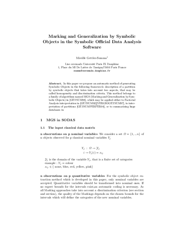 (PDF) Marking and Generalization by Symbolic Objects in the Symbolic Official Data Analysis Software