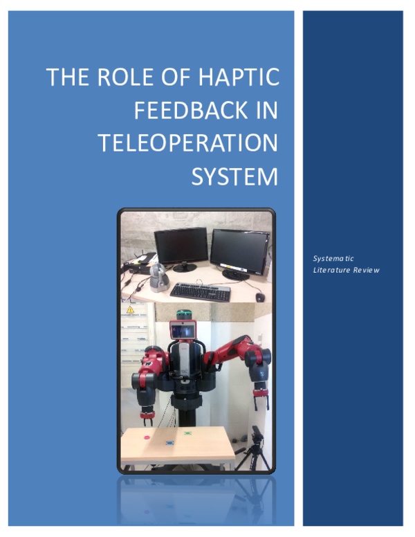(PDF) The role of haptic feedback in teleoperation system: a systematic literature review