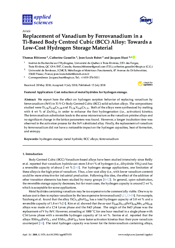 (PDF) Replacement of Vanadium by Ferrovanadium in Ti-Based BCC Alloys ...