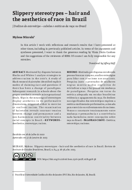 (PDF) Slippery stereotypes -hair and the aesthetics of race in Brazil