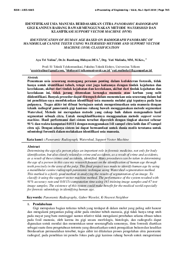 (PDF) Identifikasi Usia Manusia Berdasarkan Citra Panoramic Radiograph Gigi Kaninus Rahang Bawah ...