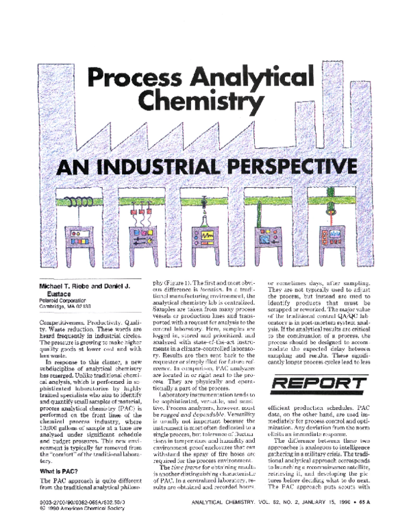 (PDF) Process analytical chemistry. An industrial perspective | Michael ...