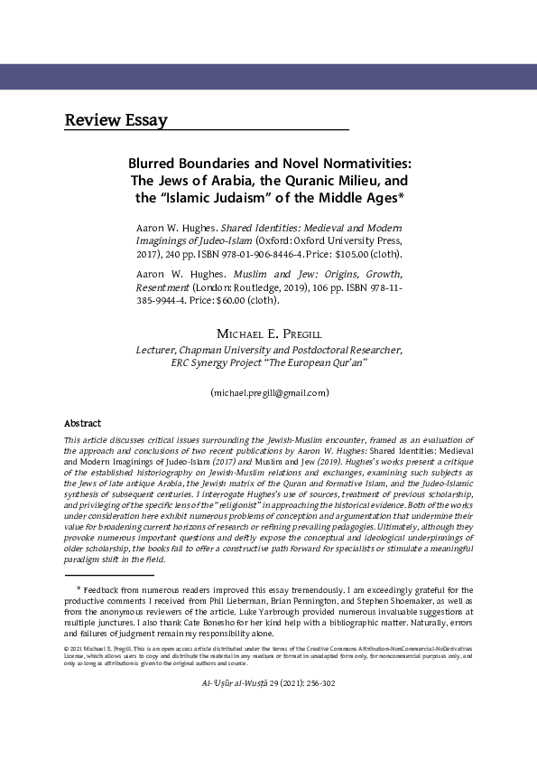 (PDF) Blurred Boundaries and Novel Normativities: The Jews of Arabia ...