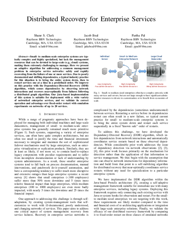 (PDF) Distributed Recovery for Enterprise Services