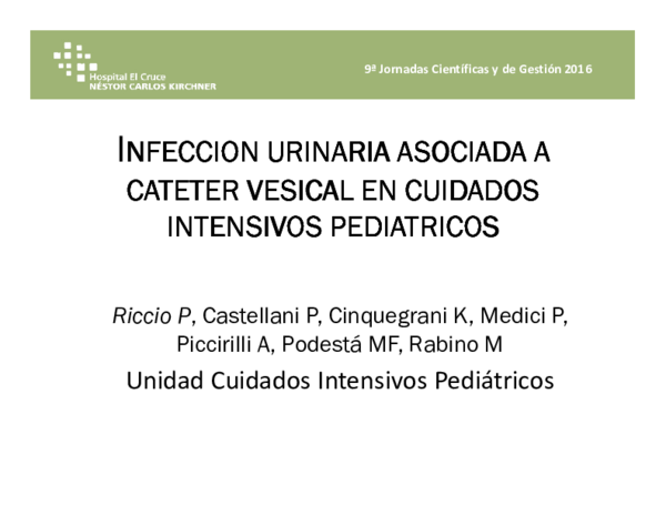 (PDF) Infección urinaria asociada a catéter vesical en cuidados ...
