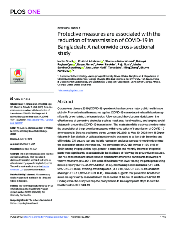 (PDF) Protective measures are associated with the reduction of ...
