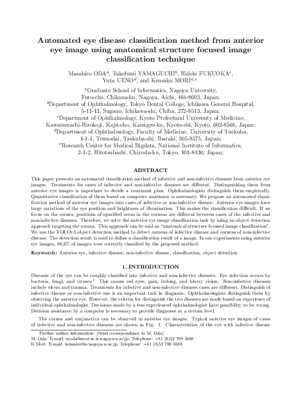(PDF) Automated eye disease classification method from anterior eye image using anatomical ...