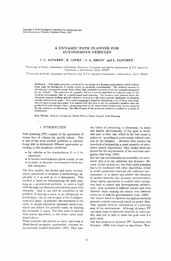 (PDF) A Dynamic Path Planner for Autonomous Vehicles
