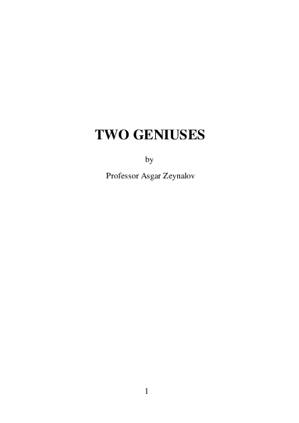 (PDF) Two geniuses