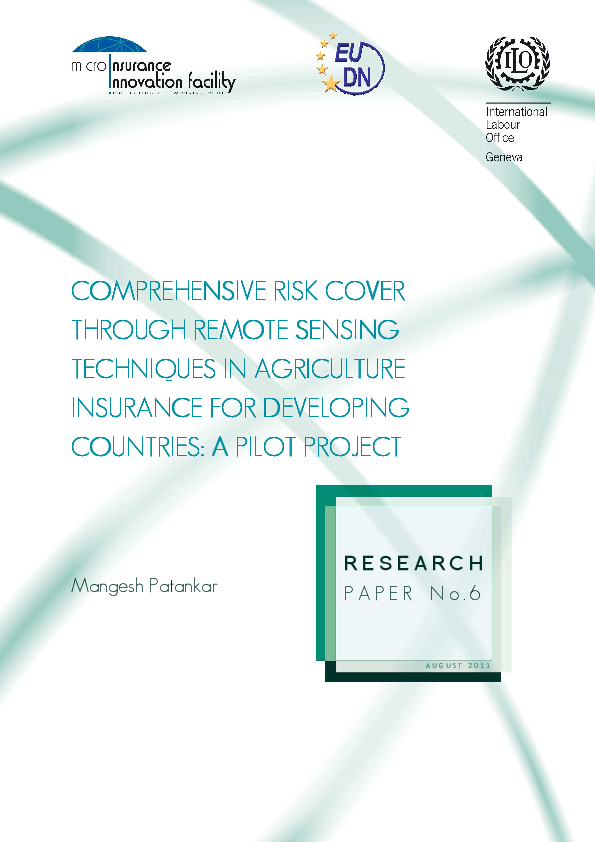 (PDF) Comprehensive Risk Cover Through Remote Sensing Techniques in ...