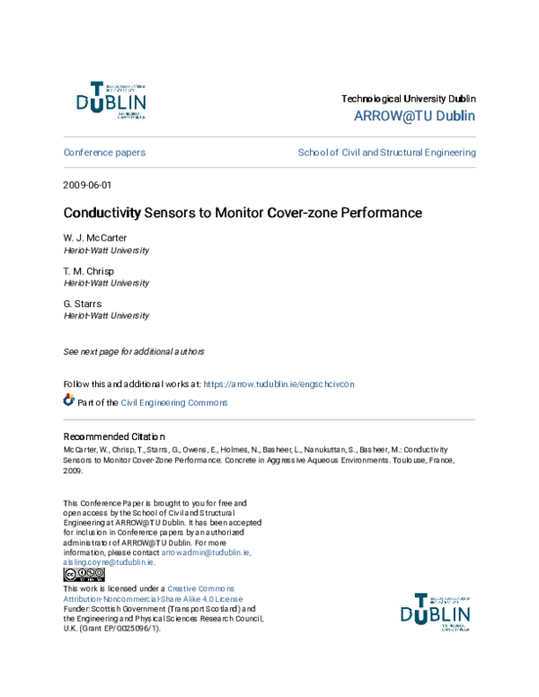 (PDF) Conductivity Sensors to Monitor Cover-zone Performance