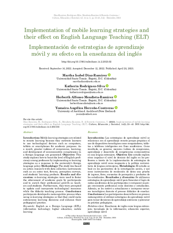(PDF) Implementation of mobile learning strategies and their effect on ...