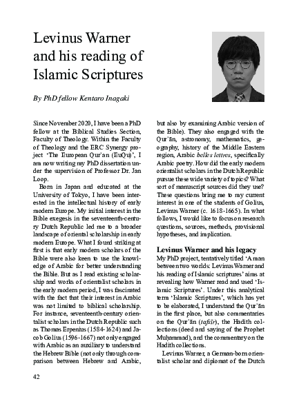 (PDF) Levinus Warner and his reading of Islamic Scriptures