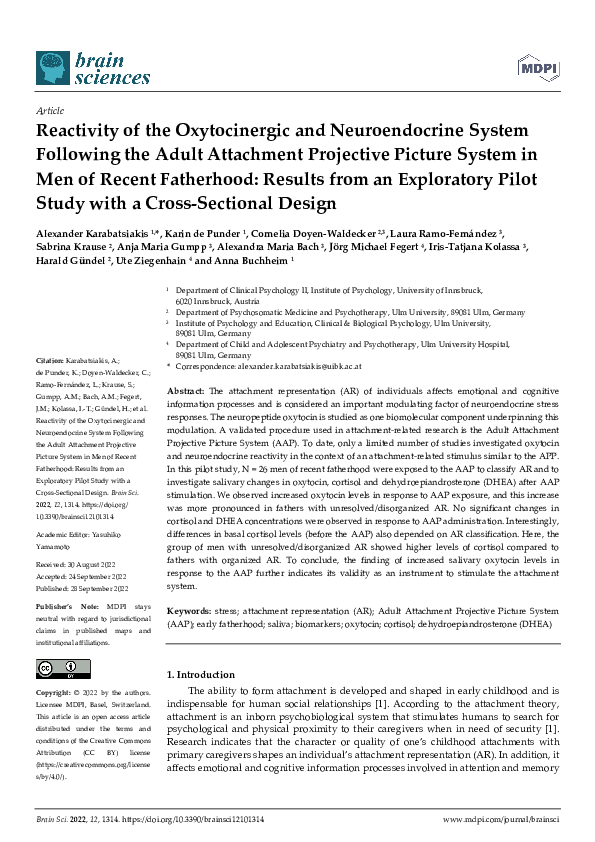 (PDF) Reactivity of the Oxytocinergic and Neuroendocrine System ...
