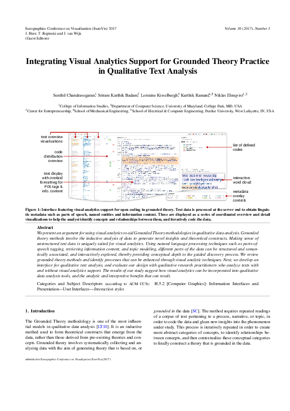 (PDF) Integrating Visual Analytics Support for Grounded Theory Practice in Qualitative Text Analysis