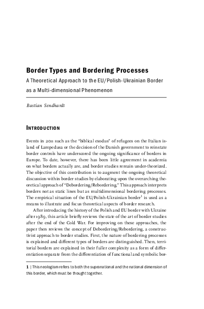 (PDF) Border Types and Bordering Processes