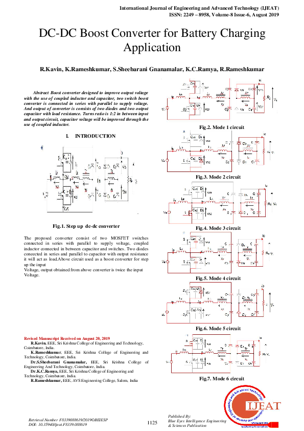 (PDF) DC-DC Boost Converter for Battery Charging Application