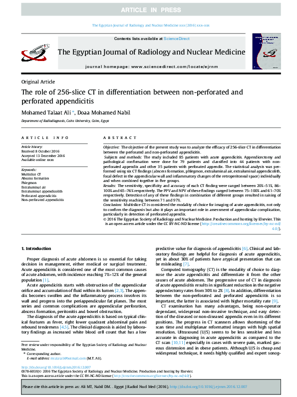 (PDF) The role of 256-slice CT in differentiation between non ...