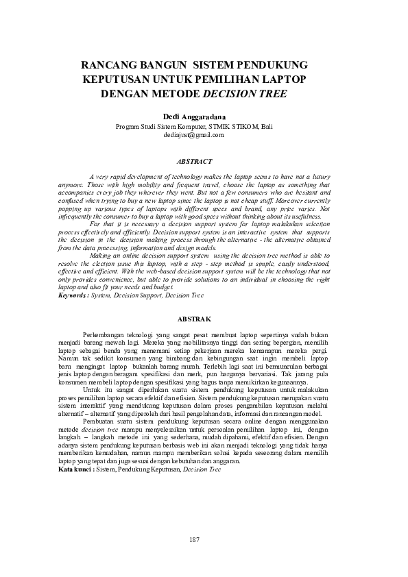 (PDF) Rancang Bangun Sistem Pendukung Keputusan Untuk Pemilihan Laptop ...