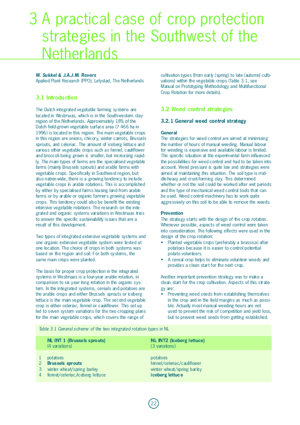 (PDF) A practical case of crop protection strategies in de Southwest of ...