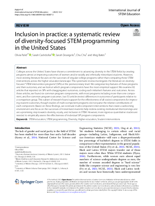 (PDF) Inclusion in practice: a systematic review of diversity-focused ...