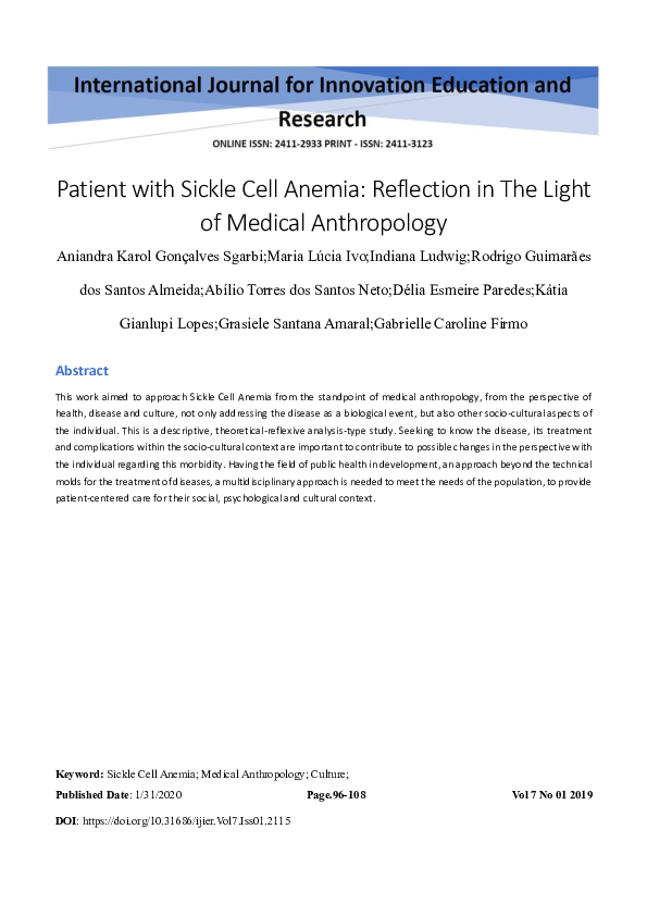 (PDF) Patient with sickle cell anemia