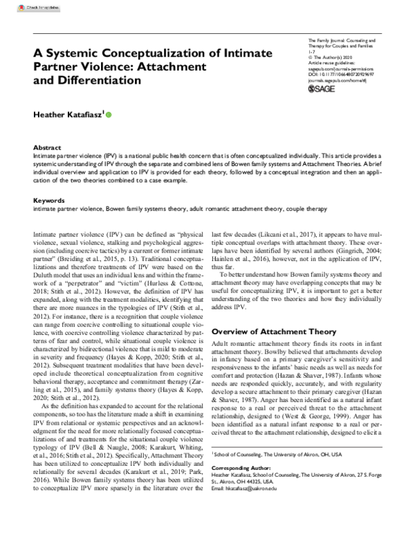 (PDF) A Systemic Conceptualization of Intimate Partner Violence ...