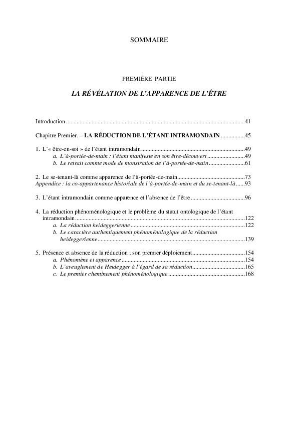 (PDF) Thèse, 1re partie, chap. I : La réduction de l'étant intramondain ...