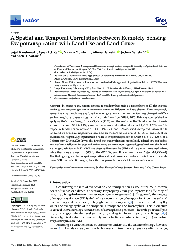 Pdf A Spatial And Temporal Correlation Between Remotely Sensing