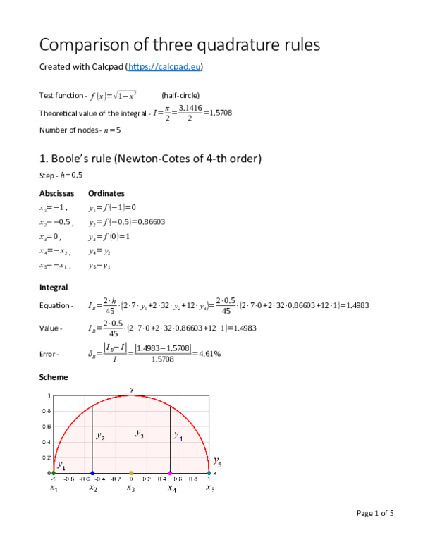(PDF) Comparison of three quadrature rules