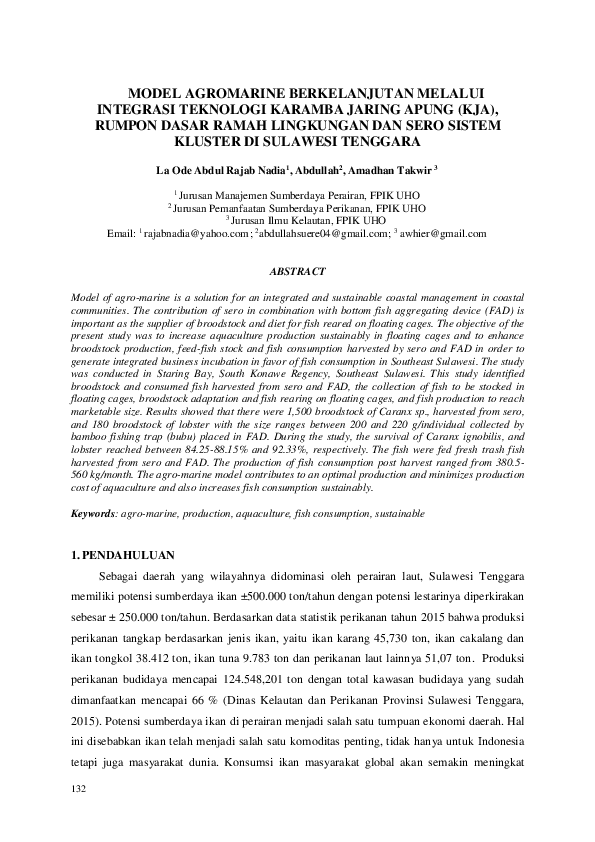 (PDF) Model Agromarine Berkelanjutan Melalui Integrasi Teknologi ...
